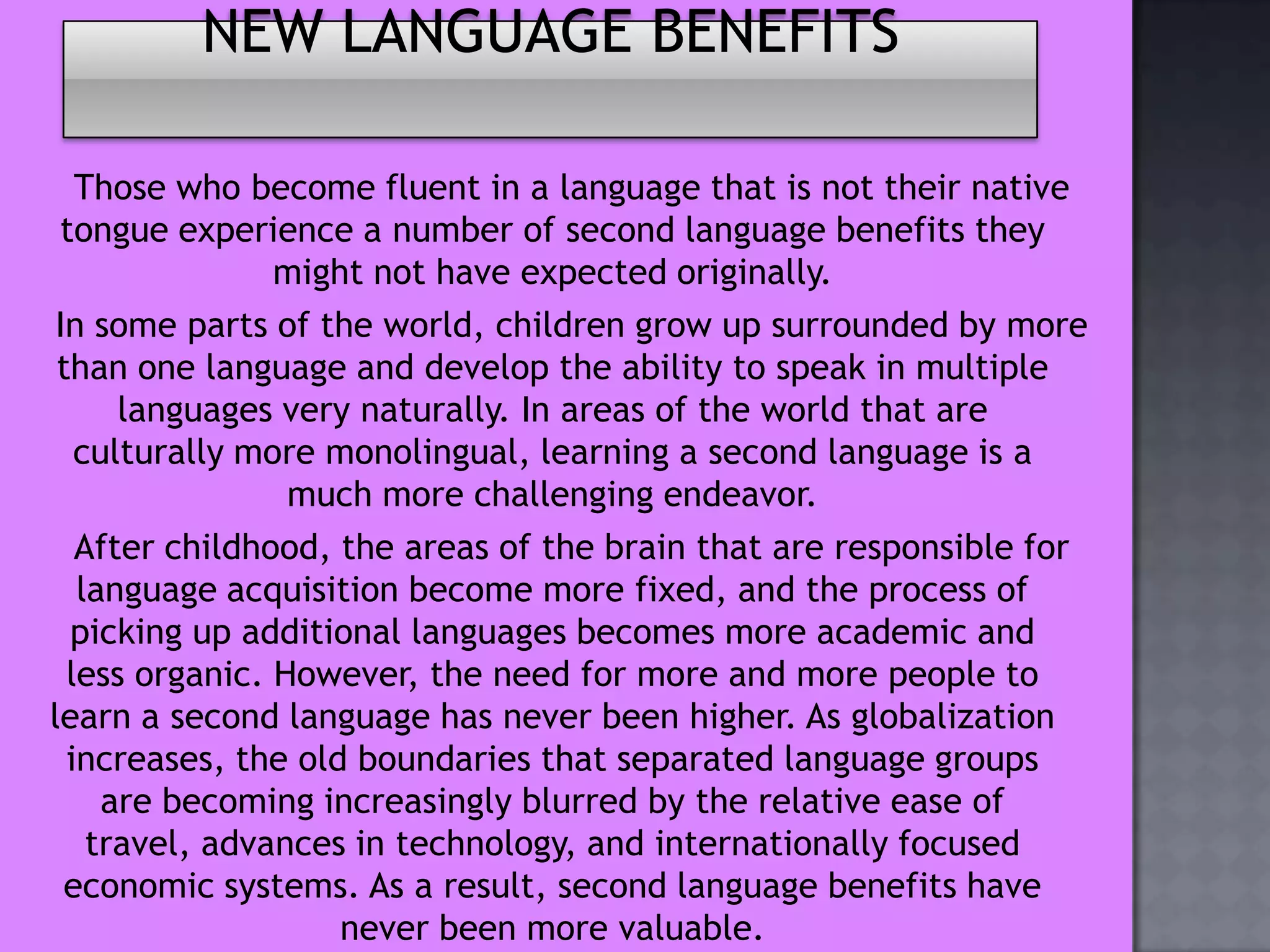 Learning a new language | PPTX