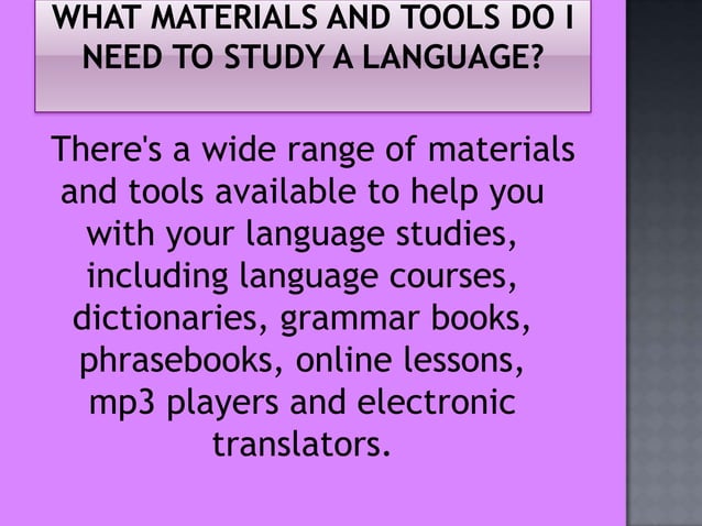 Learning a new language | PPTX