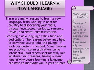 Learning a new language | PPTX