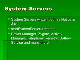 Learning AOSP - Android Booting Process | PPT | Operating Systems | Computer Software and ...