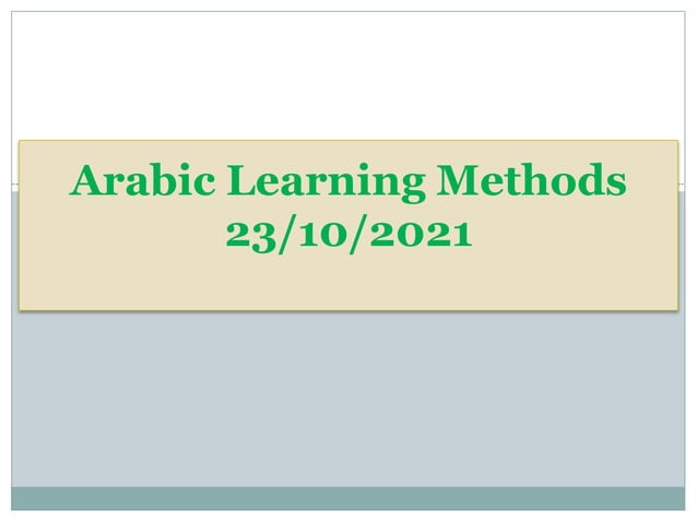Learning Arabic Methods.ppt
