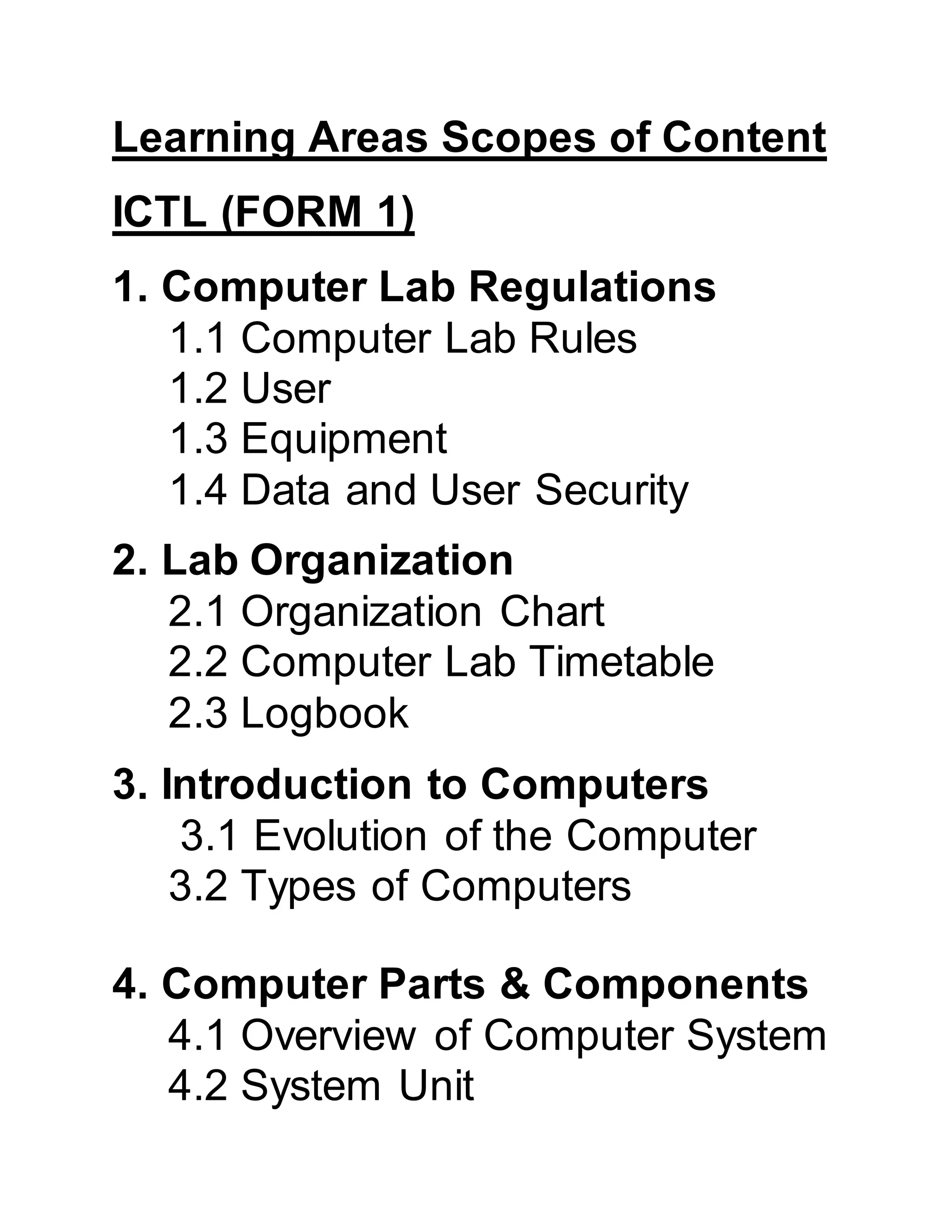 Learning areas scopes of content | PDF Learning areas scopes of content | PDF