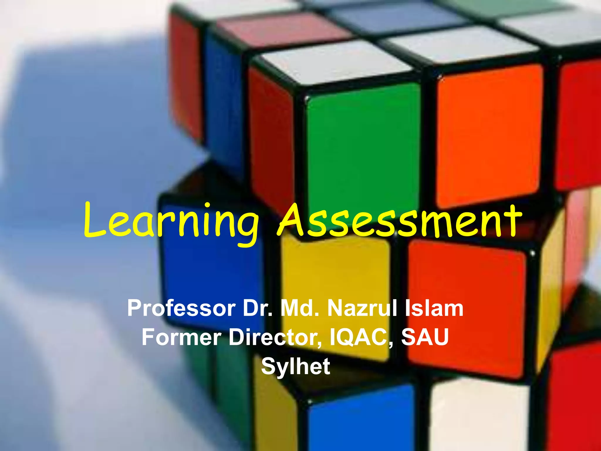 Learning Assessment of the Students by Faculties in HEIs. | PPT