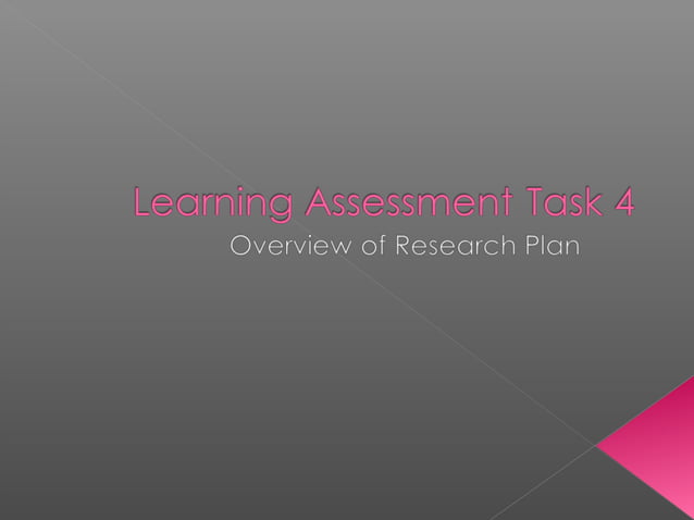 Learning assessment task 4 | PPT