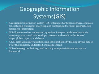 Learning assignment on geographic information system | PPTX