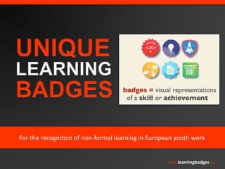 Learning badges presentation for open discussion | PPTX