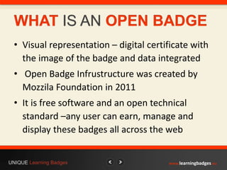 Learning badges presentation for open discussion | PPT