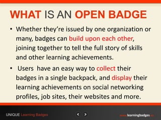 Learning badges presentation for open discussion | PPT