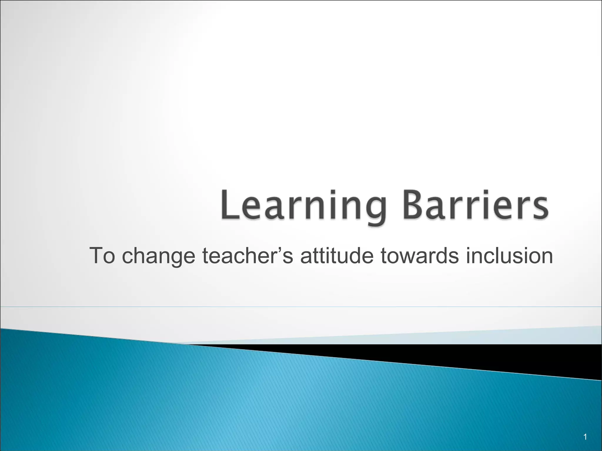 Learning barriers | PPT