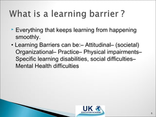 Learning barriers | PPT