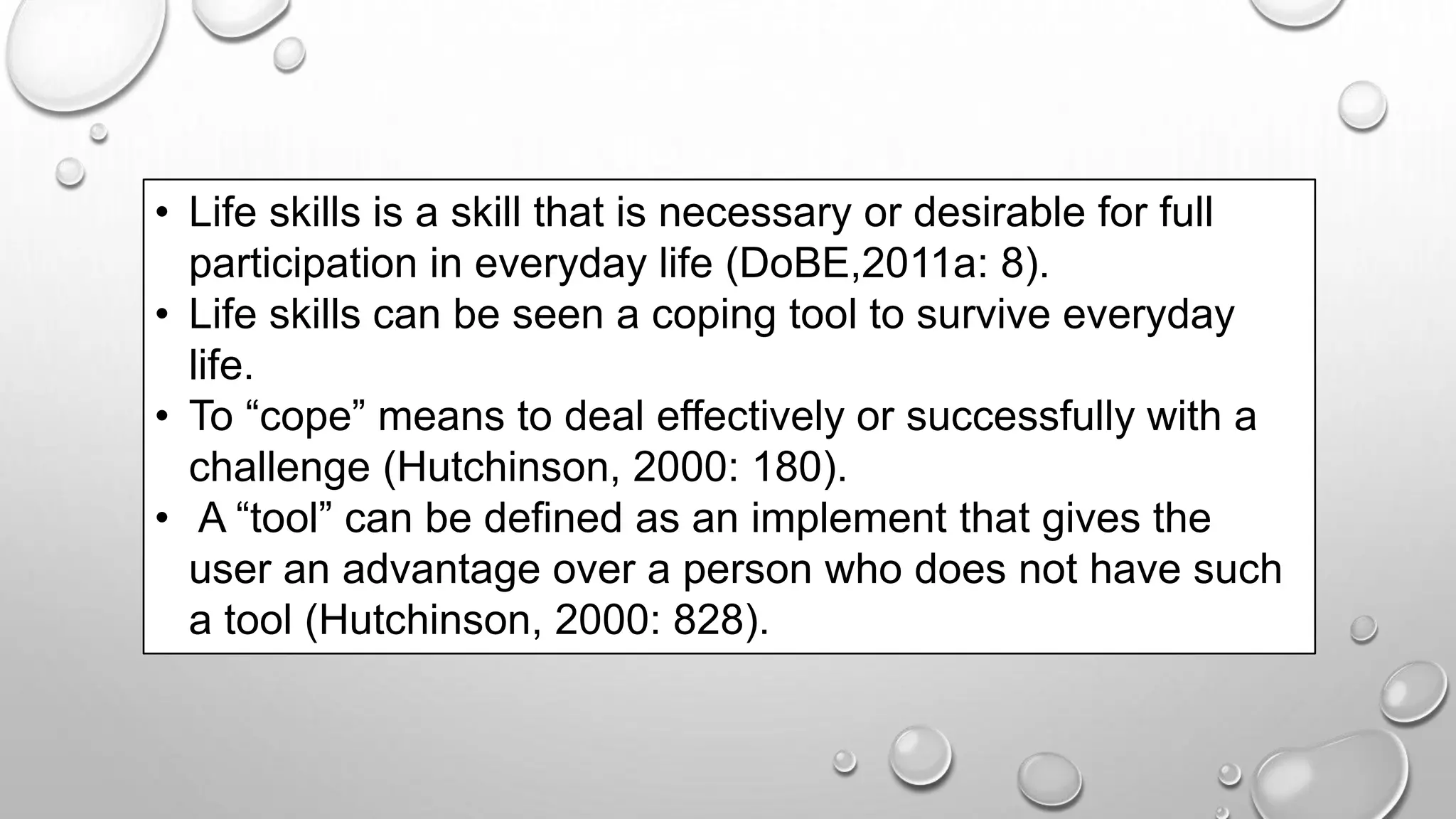 Learning barrier- life skills | PPT