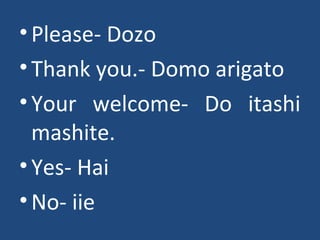 Basic Japanese | PPT