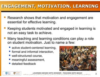 Learning Begins With Wonder - Teaching with magic | PDF