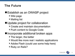 AppSec DC 2009 - Learning by breaking by Chuck Willis | PPT