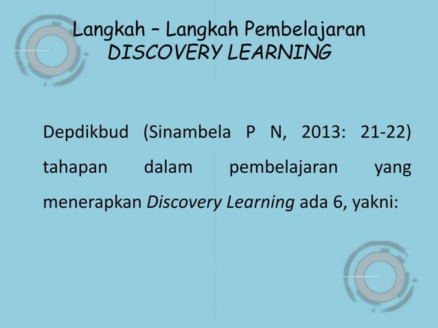 Learning by discovery ppt | PPT
