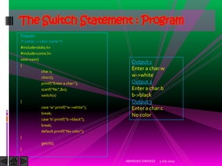 INTRODUCTION TO C PROGRAMMING | PPSX