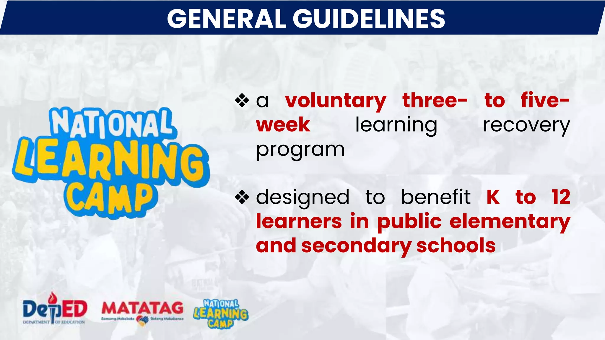 LEARNING CAMP 1-2.pptx | Secondary Education | Education