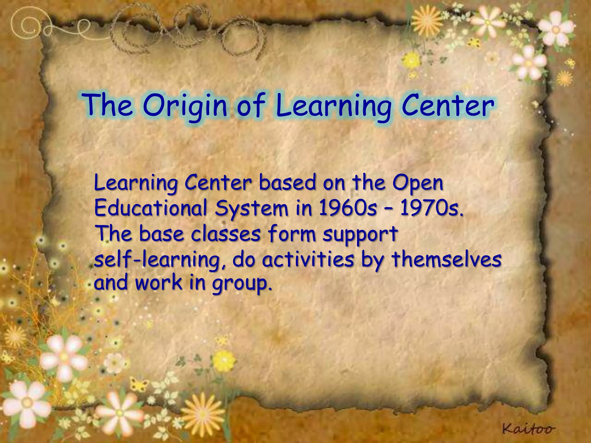 Learning center Presentation | PPTX