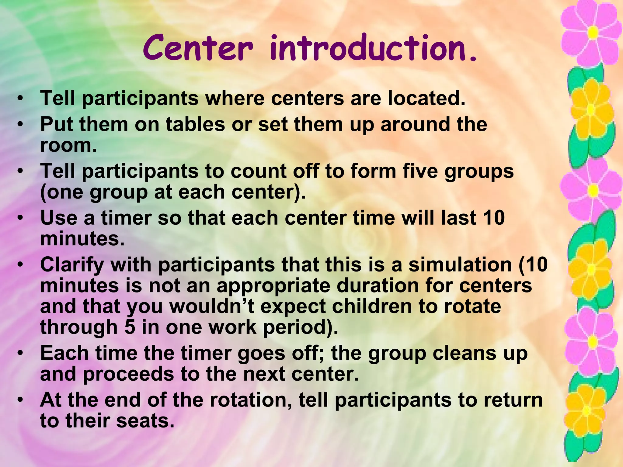Learning Centers | PPT