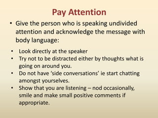 Learning centre hour listening skills | PPTX
