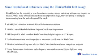 LearningChain(Blockchain Powered Certificates) | PPTX