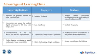 LearningChain(Blockchain Powered Certificates) | PPTX