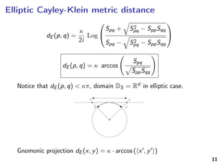 Classification with mixtures of curved Mahalanobis metrics | PPT