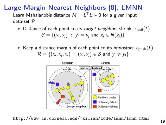 Classification with mixtures of curved Mahalanobis metrics | PPT