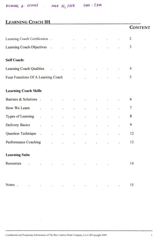 Learning coach 101 | PDF
