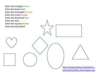 Learning colors and shapes | PPTX
