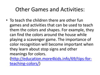 Learning colors and shapes | PPTX