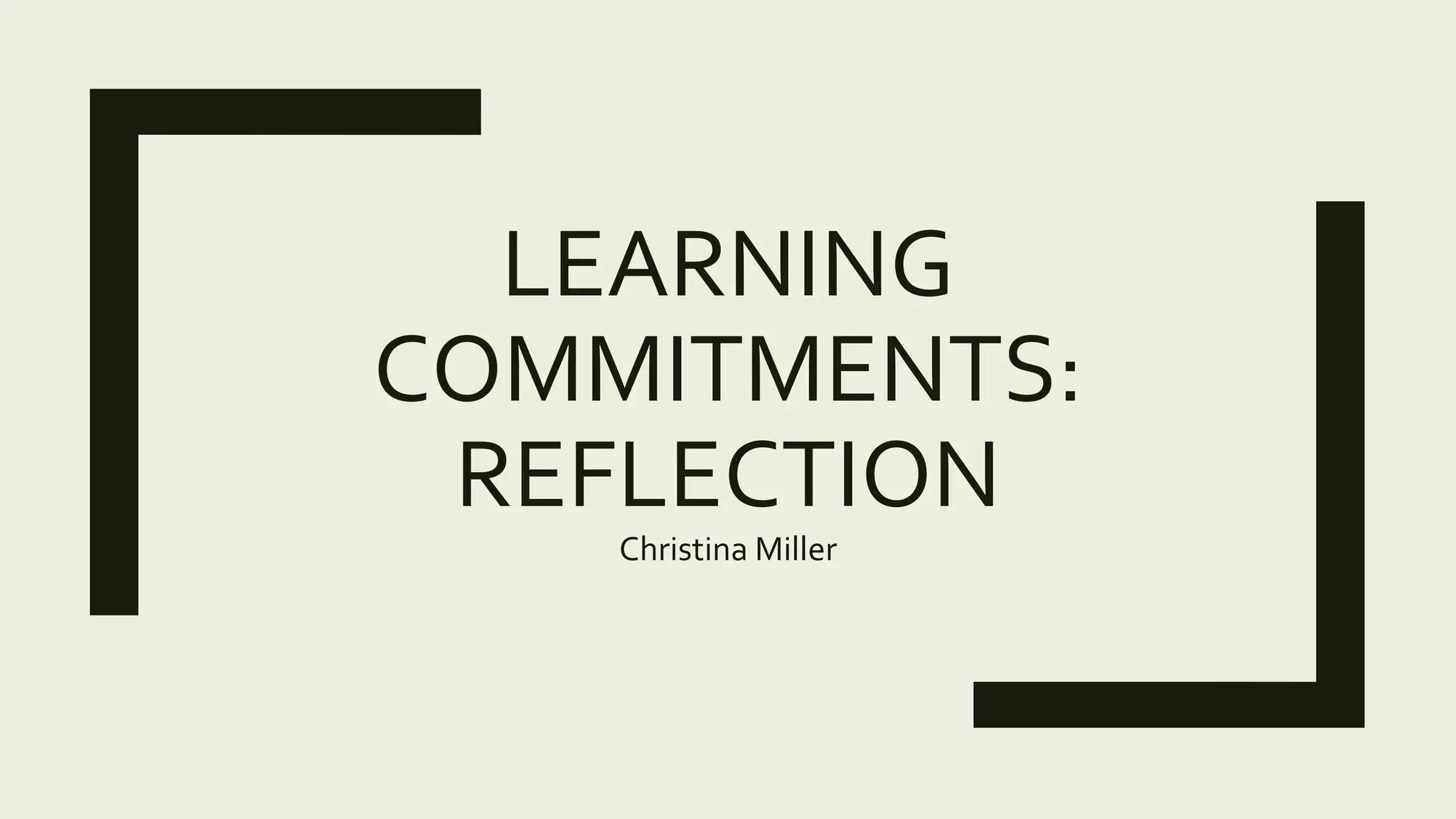 Learning commitments | PPT