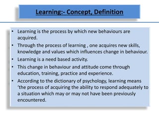 Learning concept | PPT