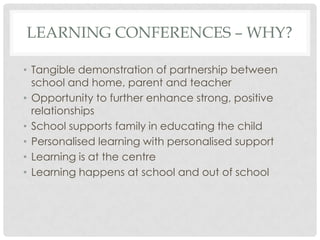 Student led learning conferences | PPT