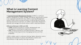 Learning Content Management System (LCMS) | PPT