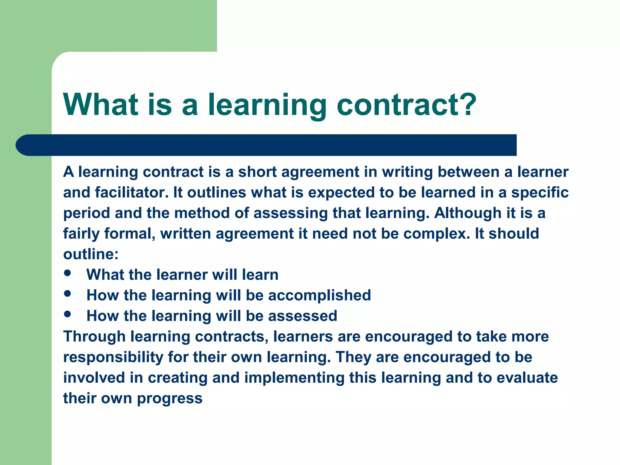 Learning contracts 3 | PPT