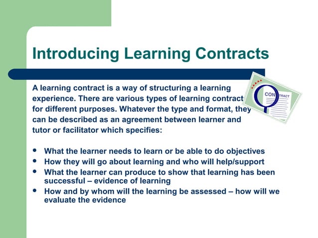 Learning contracts 3 | PPT