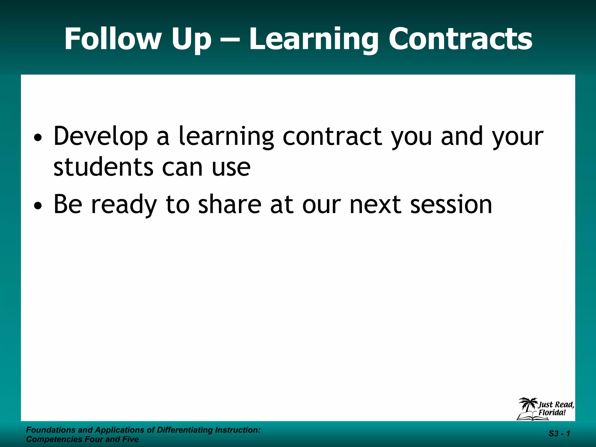 Learning Contracts | PPT