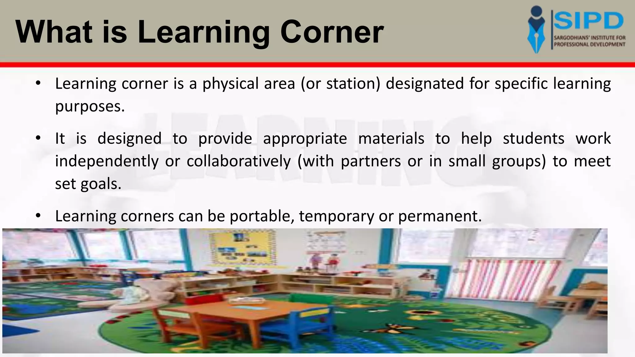 Learning corners | PPTX