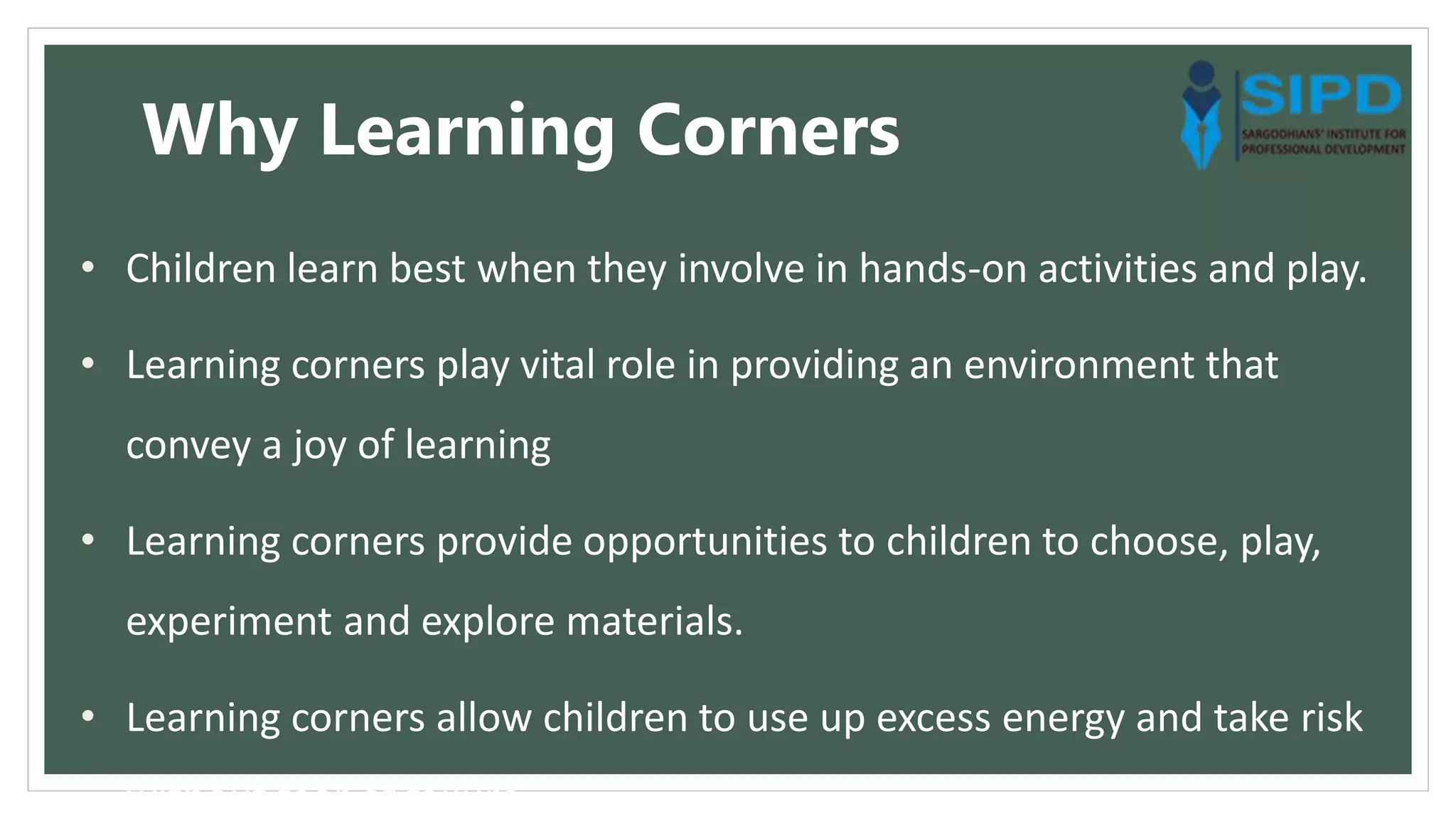 Learning corners part 2 | PPTX