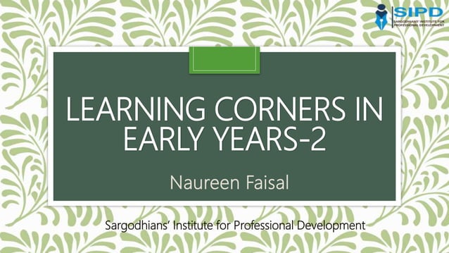 Learning corners part 2 | PPTX | Early Childhood Education | Education