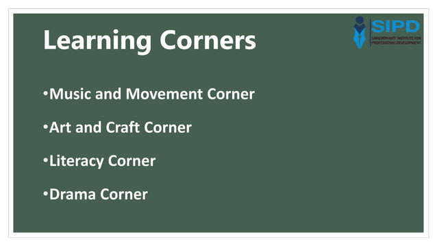 Learning corners part 2 | PPTX | Early Childhood Education | Education