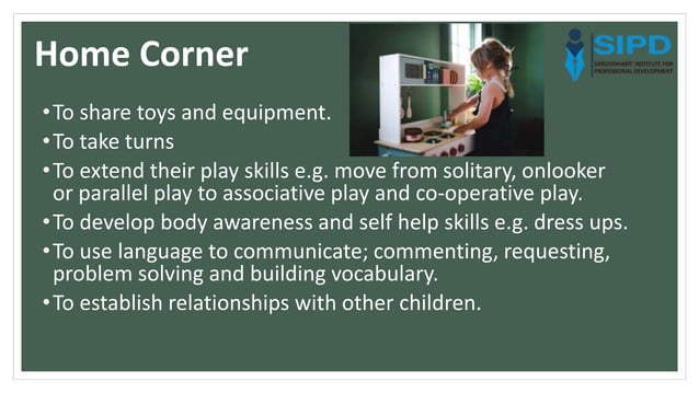 Learning corners part 2 | PPTX | Early Childhood Education | Education