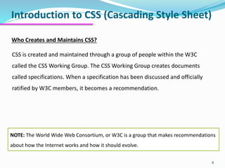 Web Design Course: CSS lecture 1 | PDF