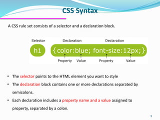 Web Design Course: CSS lecture 1 | PDF