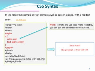 Web Design Course: CSS lecture 1 | PDF