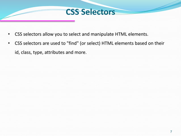 Web Design Course: CSS lecture 1 | PDF