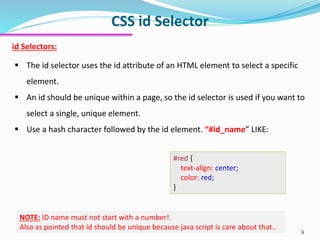 Web Design Course: CSS lecture 1 | PDF