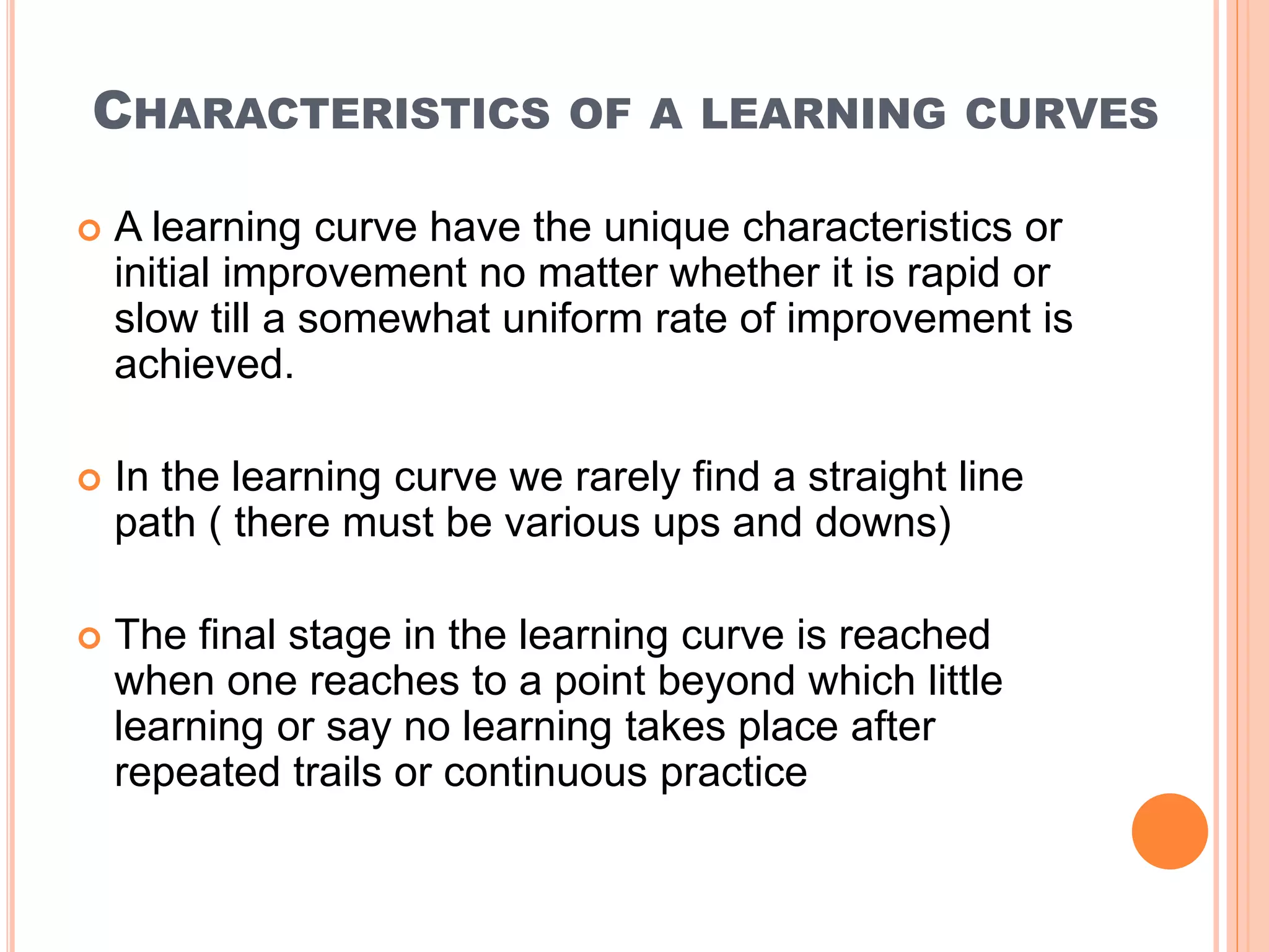 Learning curve and Learning Plateaus | PPTX