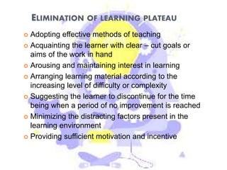 Learning curve and Learning Plateaus | PPTX
